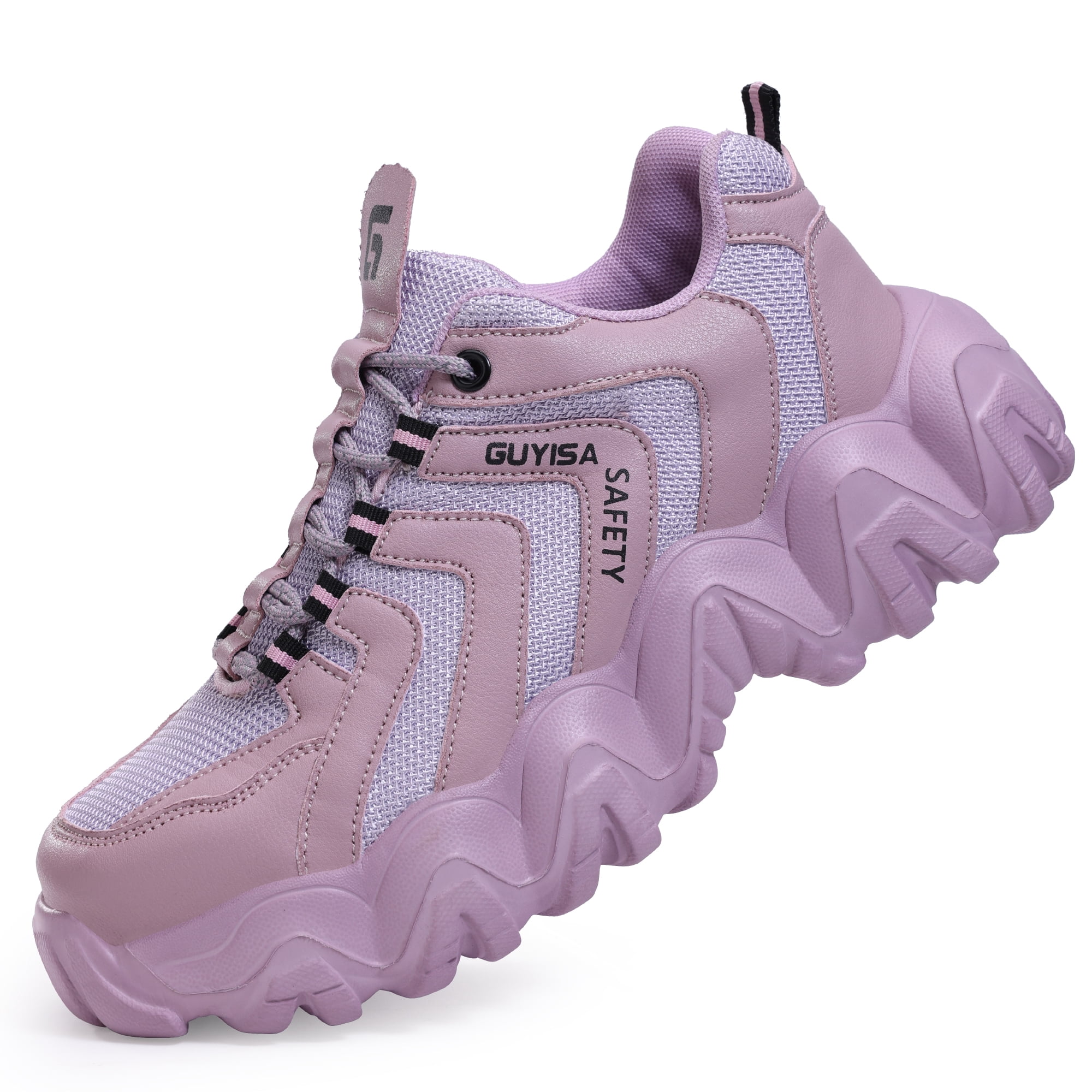 GUYISA-All-season women's steel toe work boots, safety shoes for ...
