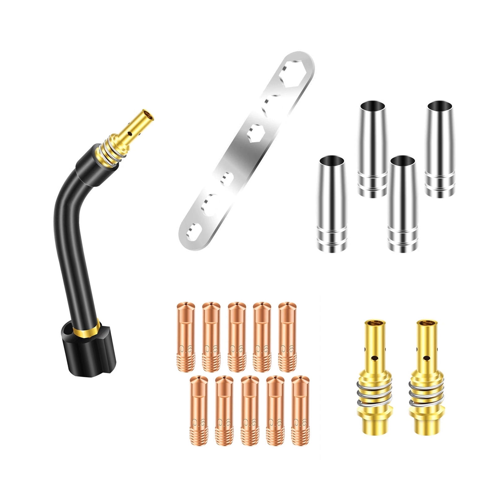 GUYUTING 18PC Copper MB15 15AK MIG Welding Torch Kit 0.030” Tips for ...