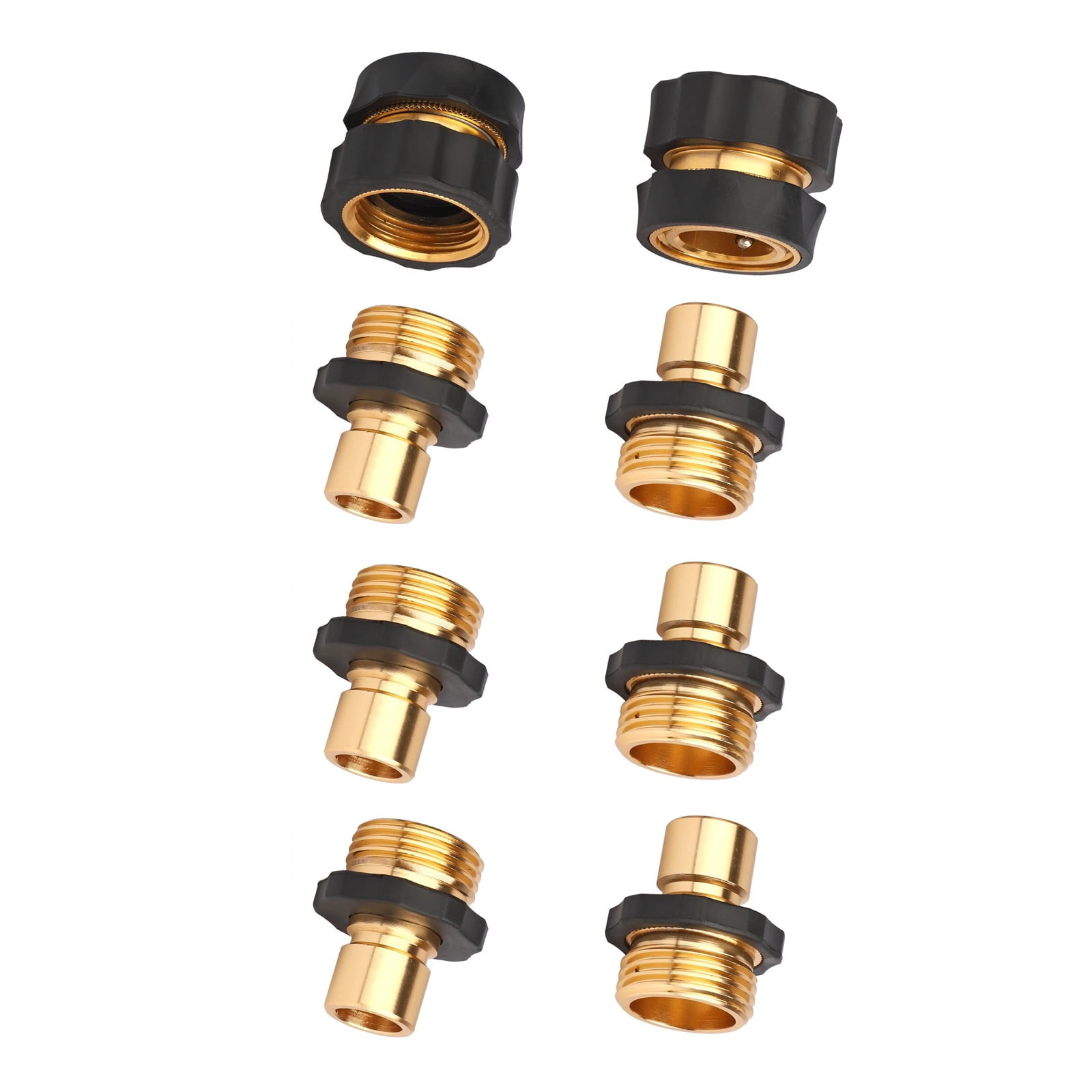 GUYUTING 3/4” Leak Proof Aluminum Garden Hose Quick Connector Set 8 ...