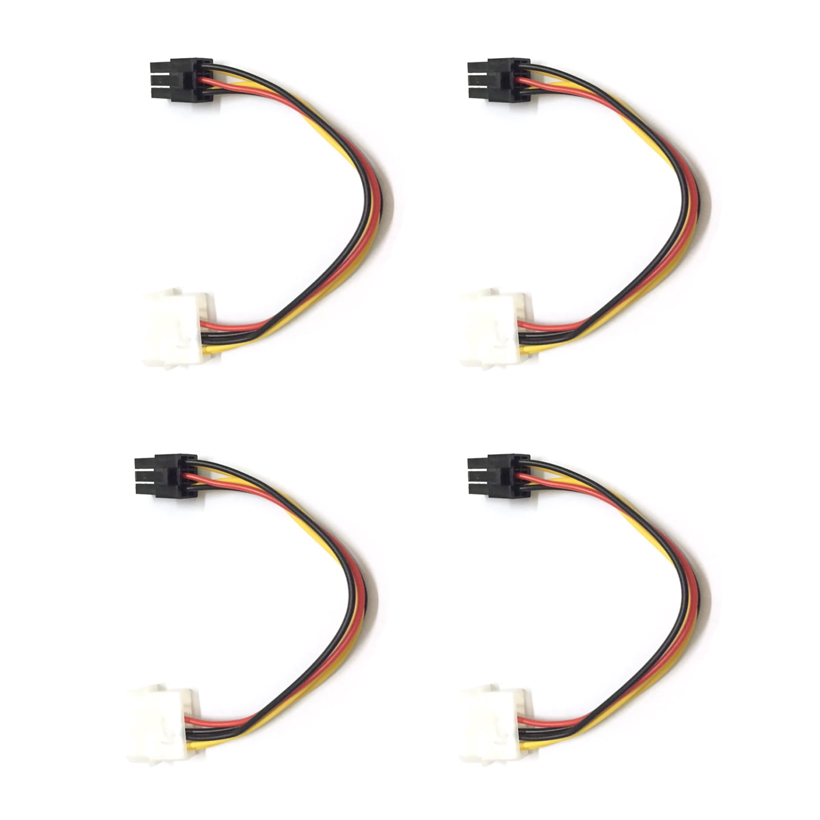 GUYUTING 4Pcs Durable PCI-E Power Cable 4-Pin to 6-Pin for Gaming PC ...