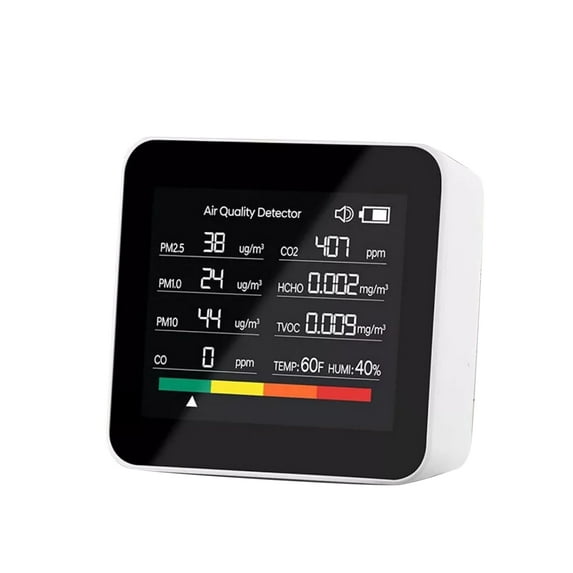 GUYUTING CO Detector & 9-in-1 Air Quality Monitor PM2.5 TVOC HCHO CO2 ...
