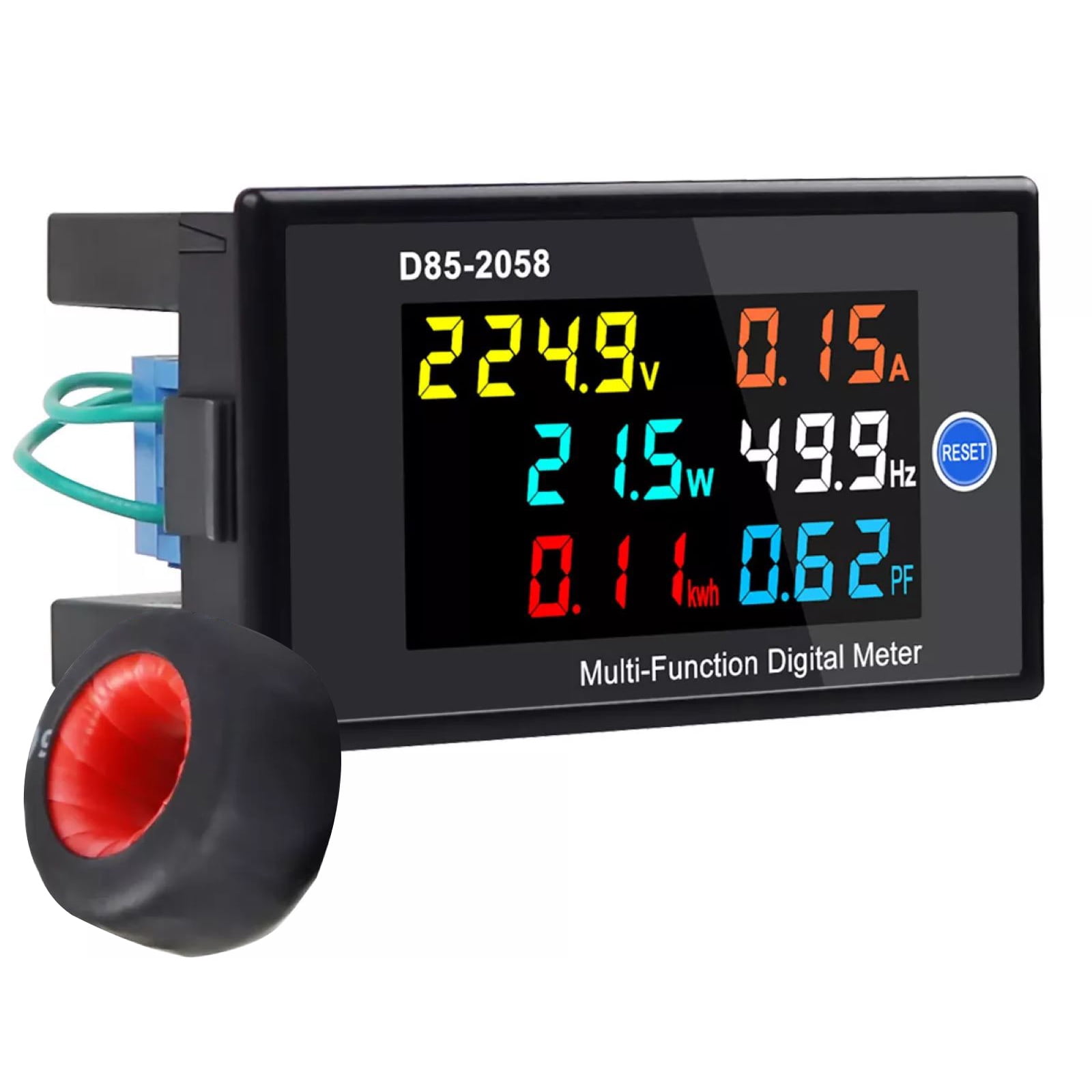 GUYUTING D85-2058 AC Digital Voltmeter Ammeter 40-300V 0-99.99A Power ...