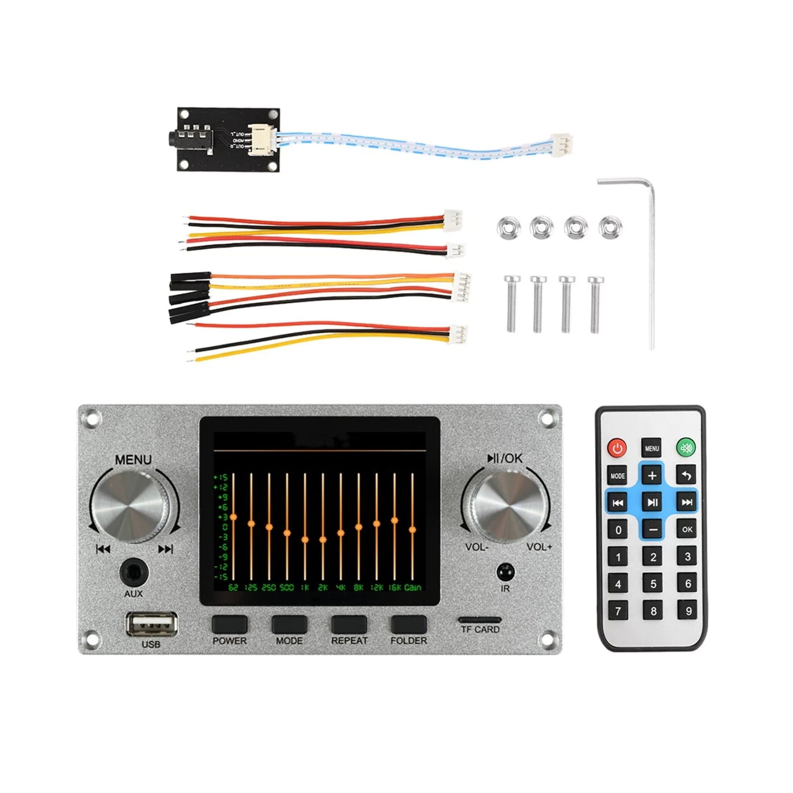 GUYUTING HiFi Bluetooth Decoding Board 2.8 IPS Screen USB TF AUX ...