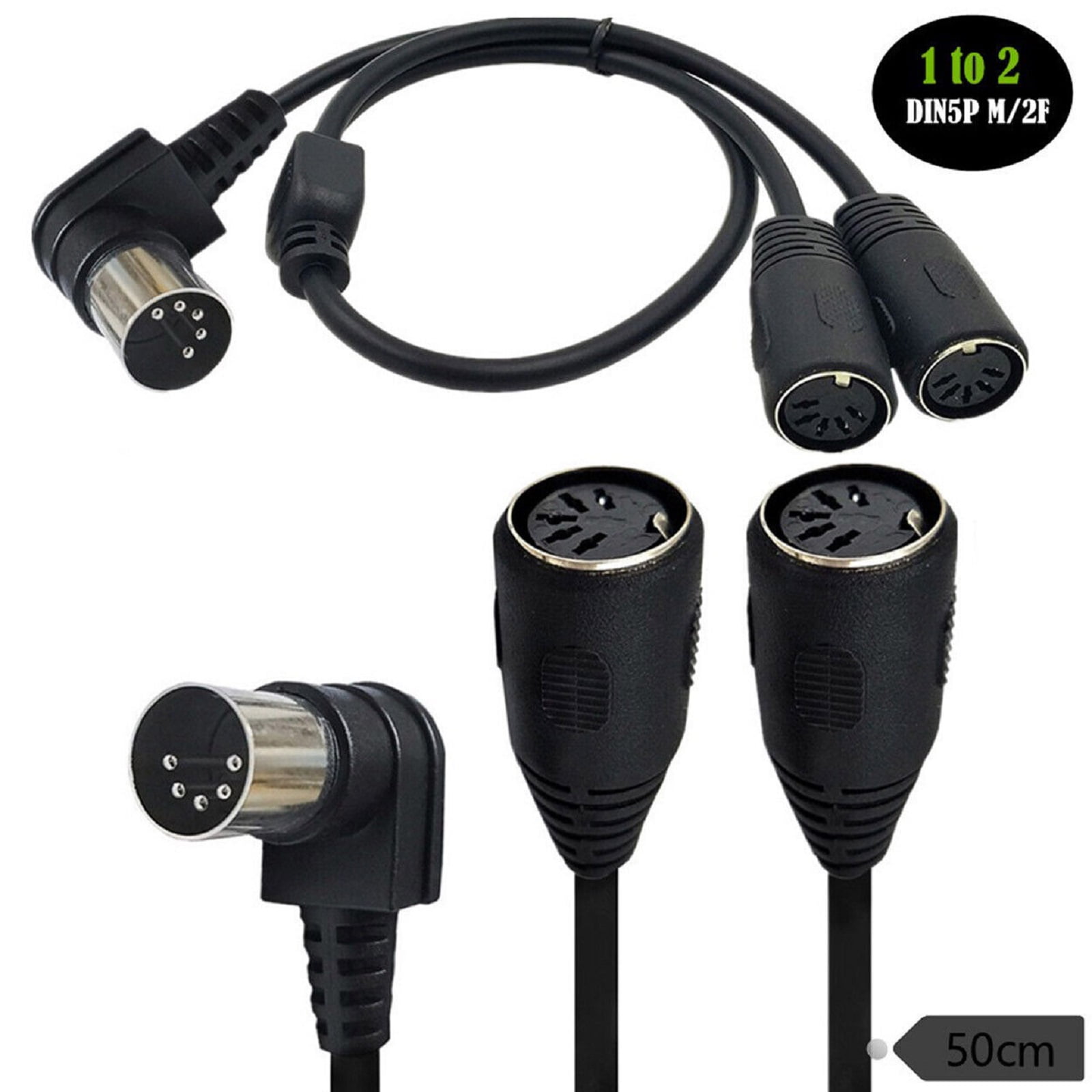 GUYUTING MIDI DIN Splitter Adapter 0.5m OFC Conductors for Superior ...