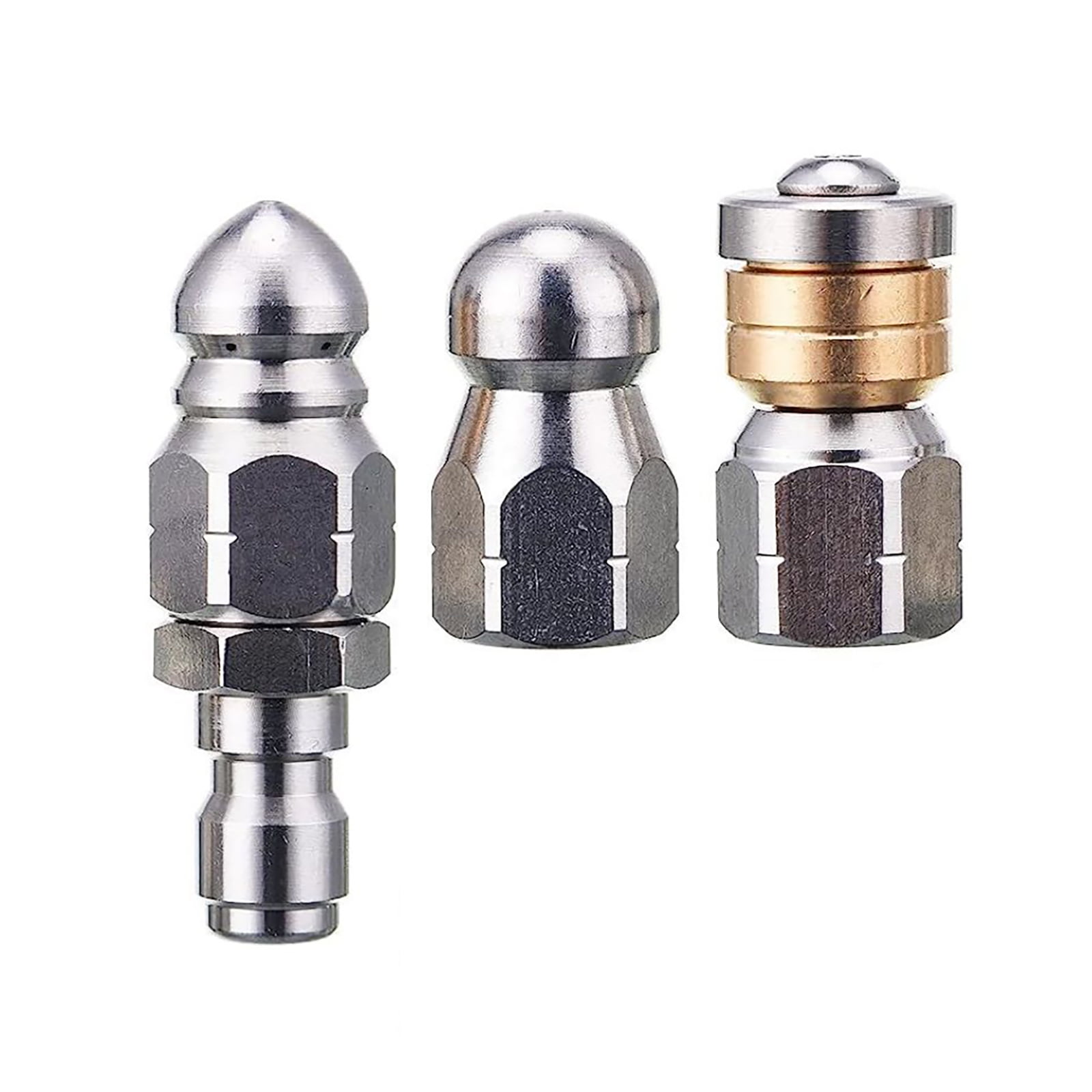 GUYUTING Sewer Jetter Kit Stainless Steel 3 Nozzles 1/4 Inch 5000 PSI ...