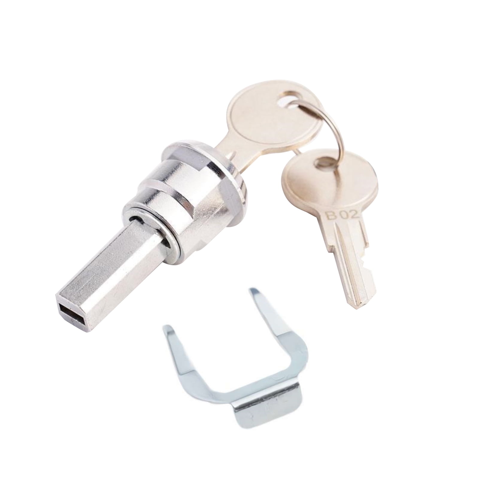 GUYUTING Silver Alloy Lock for Toolboxes Drawers Steel Cabinets 2 Keys ...