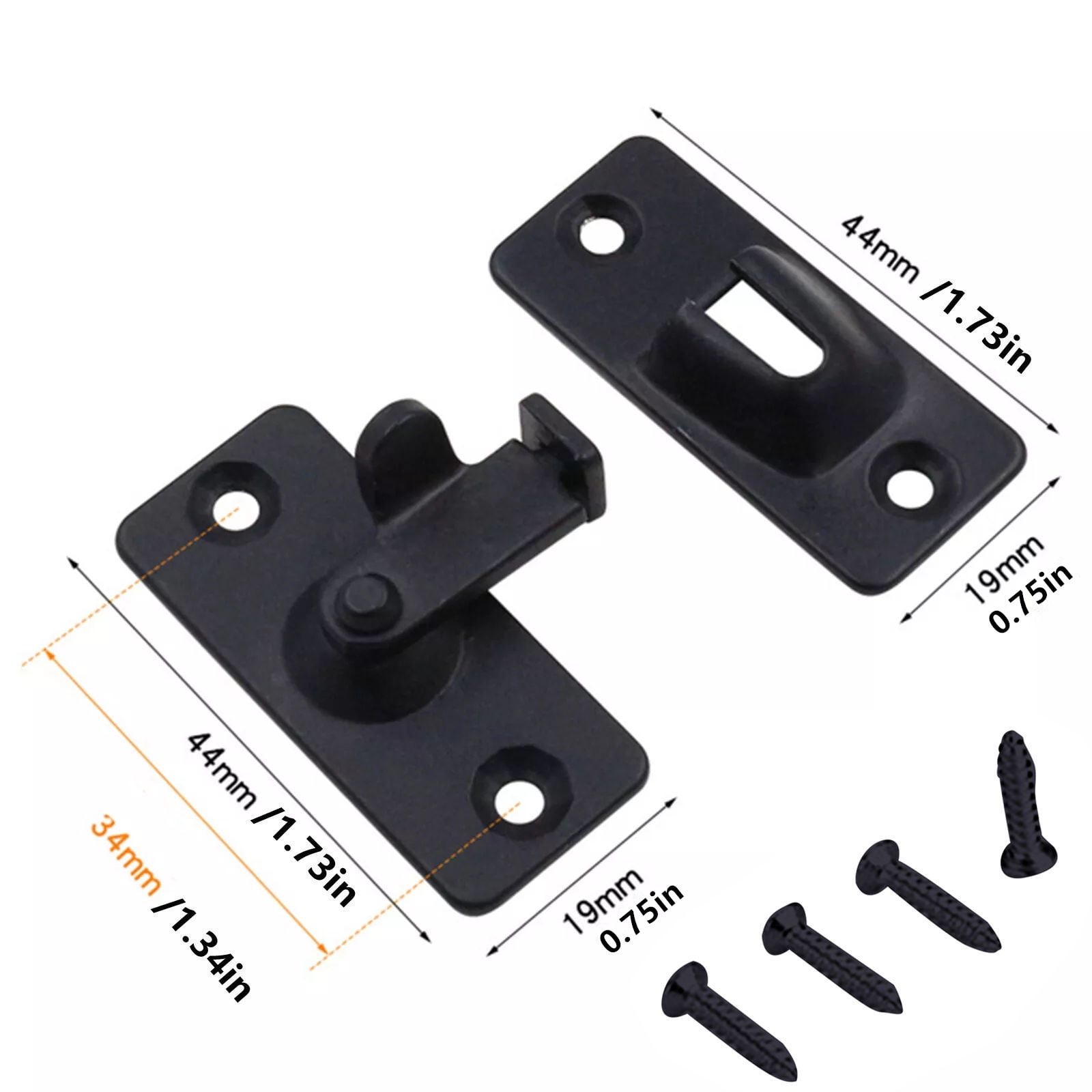 GUYUTING Sturdy 1.5mm Thick Hasp Latch Lock for Pet Cages Keeps Pets ...