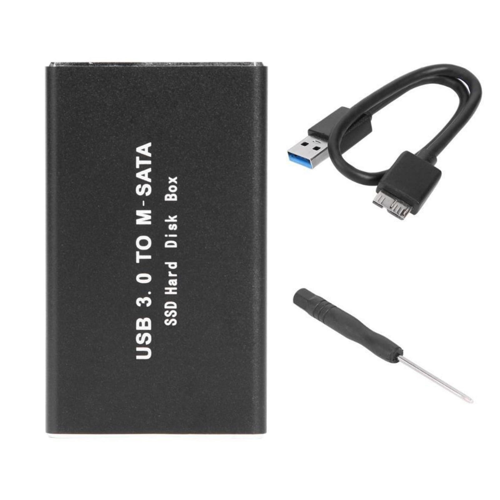 GUYUTING USB 3.0 mSATA SSD Enclosure Adapter Portable External Hard ...