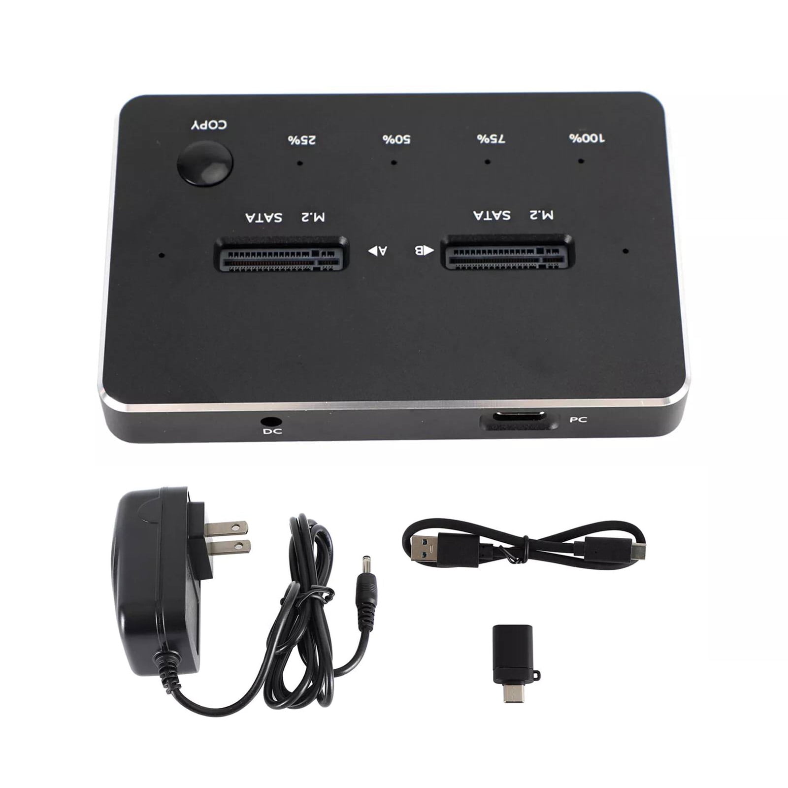 GUYUTING USB 3.1 M.2 SATA SSD Docking Station Duplicator 10GBps 4TB Offline Clone One-Click Copy ...