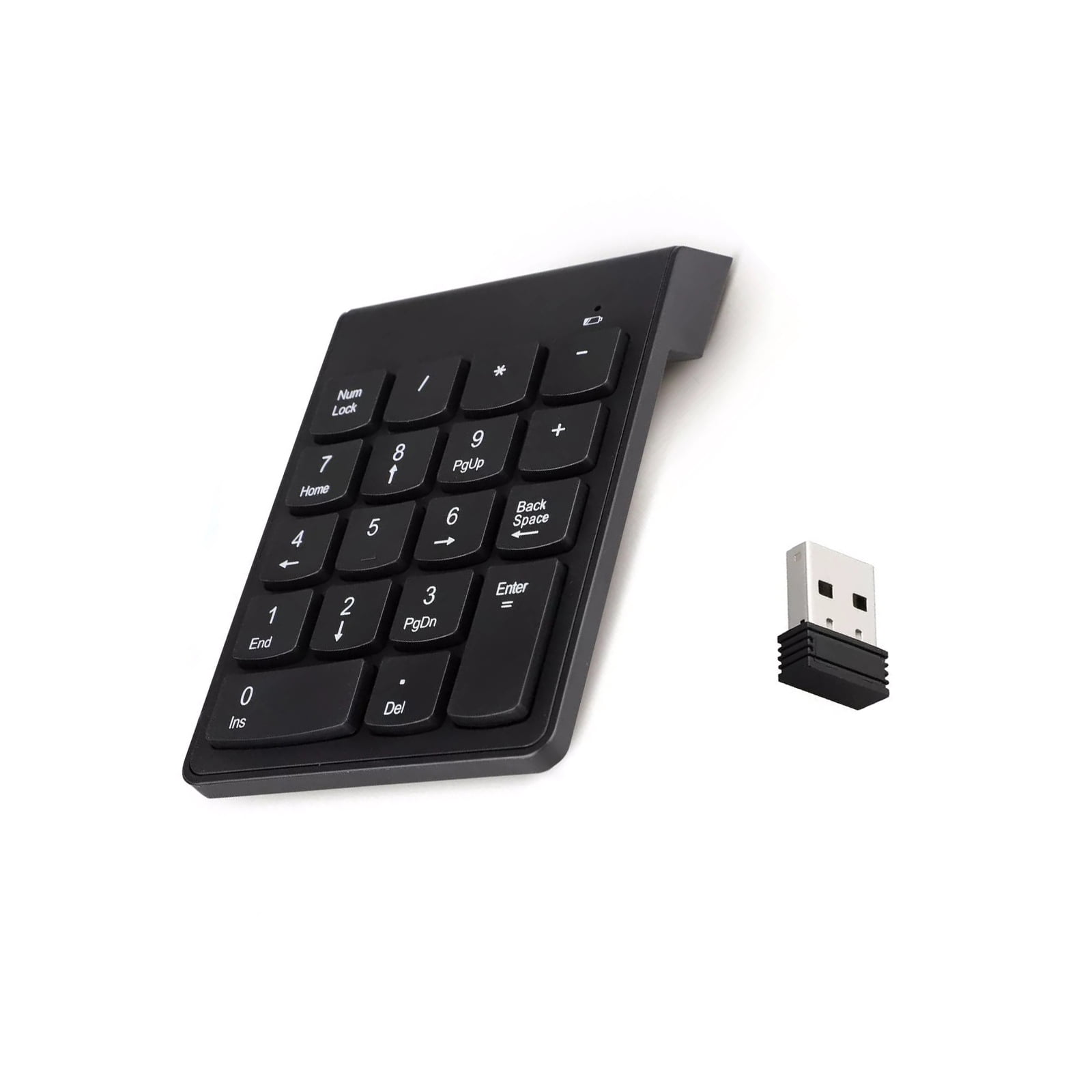GUYUTING Wireless USB Numeric Keyboard 2.4GHz 18 Keys Low Power ...