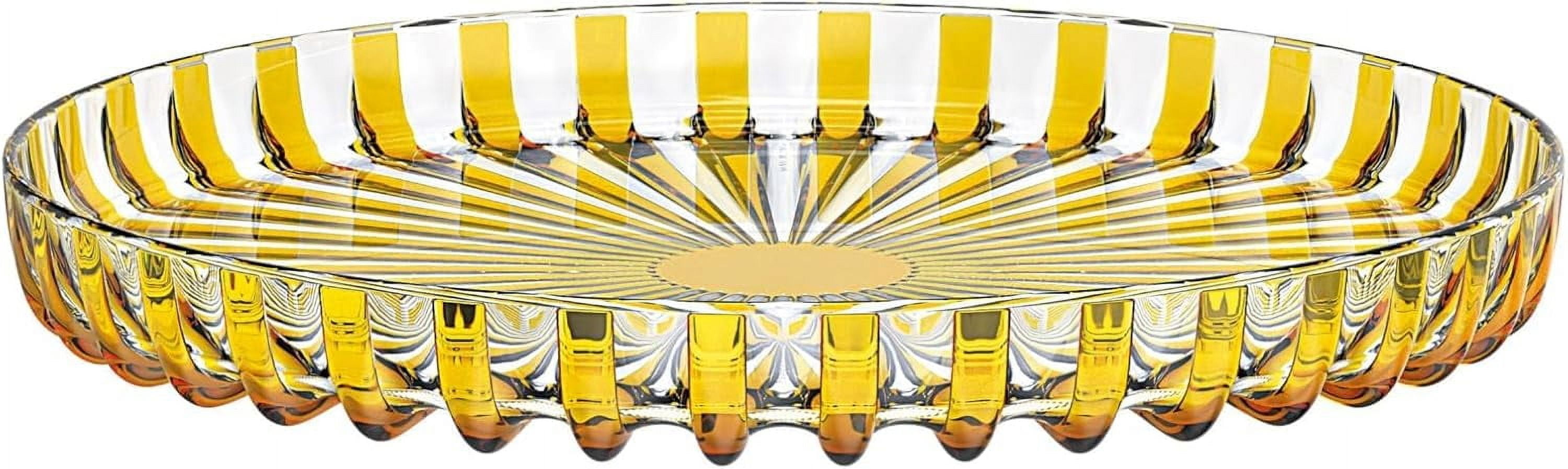 GUZZINI Dolcevita 12" Round Tray - Amber - 100% Recycled Plastic ...