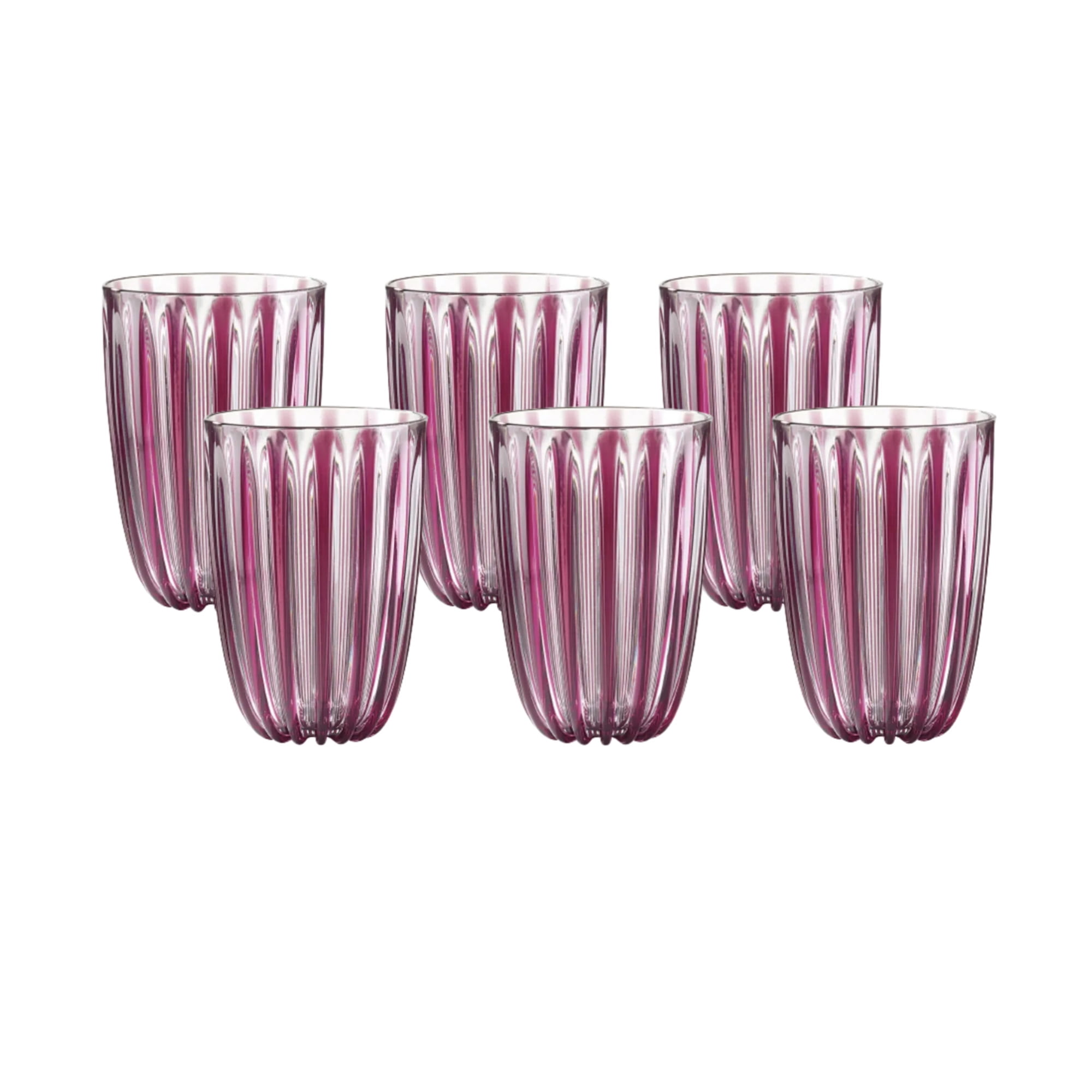 GUZZINI Dolcevita 16oz Tall Tumblers (Set of 6) Amethyst - 100% ...