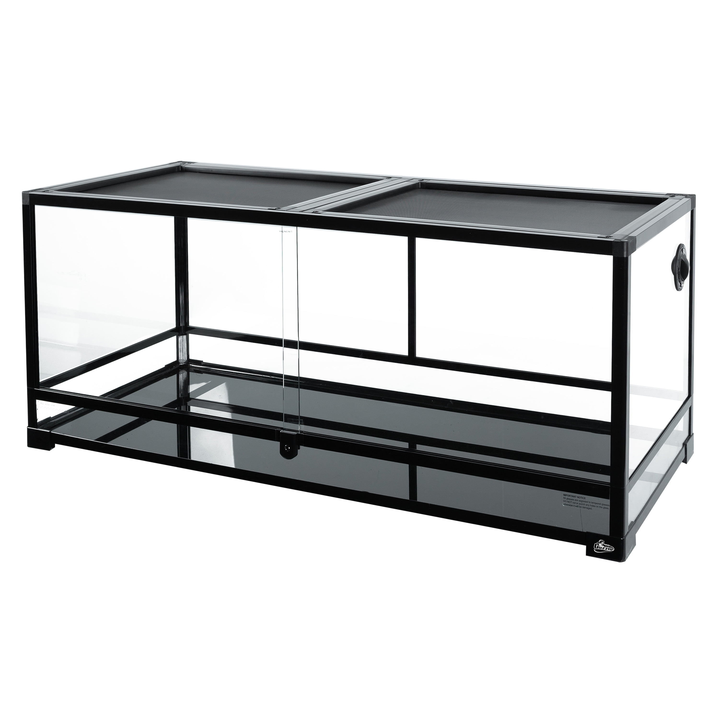 GUZZLO Large Full Tempered Glass Reptile Terrarium-48x18x18 inches ...