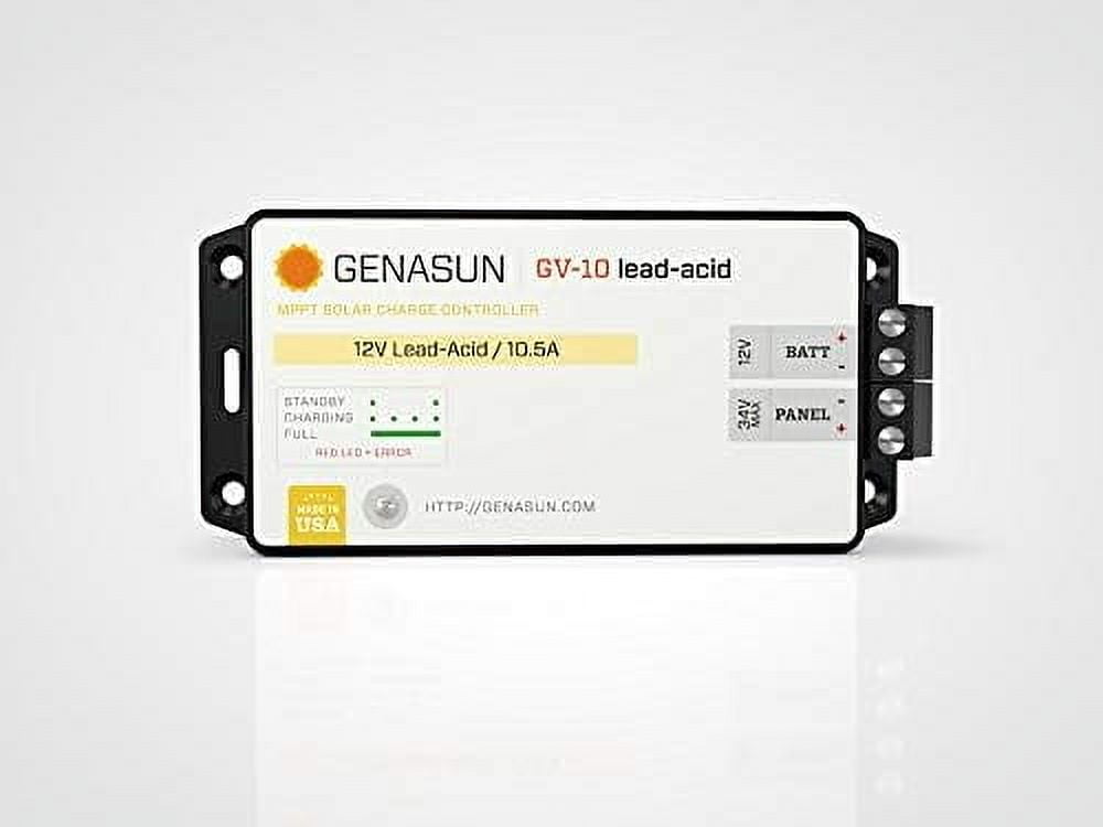 GV-10-Pb-12V, 10.5 A MPPT Solar Charge Controller for 12V-Nominal Lead ...