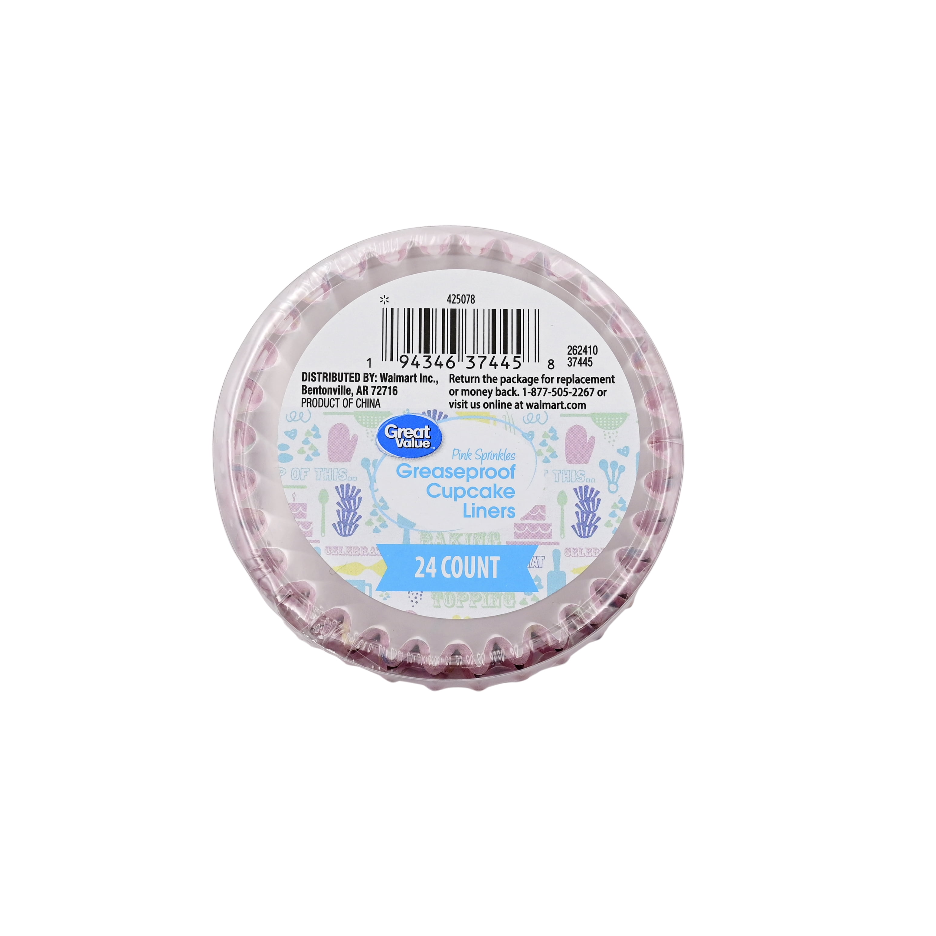GV 24PK Grease Proof Liner - Pink Sprinkles - Walmart.com