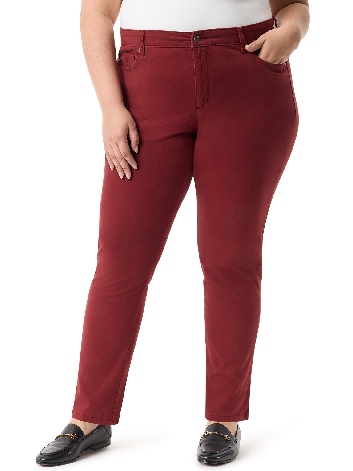 Gloria Vanderbilt Swan Series Women's Plus Amanda Slim Jeans, Sizes 16W ...