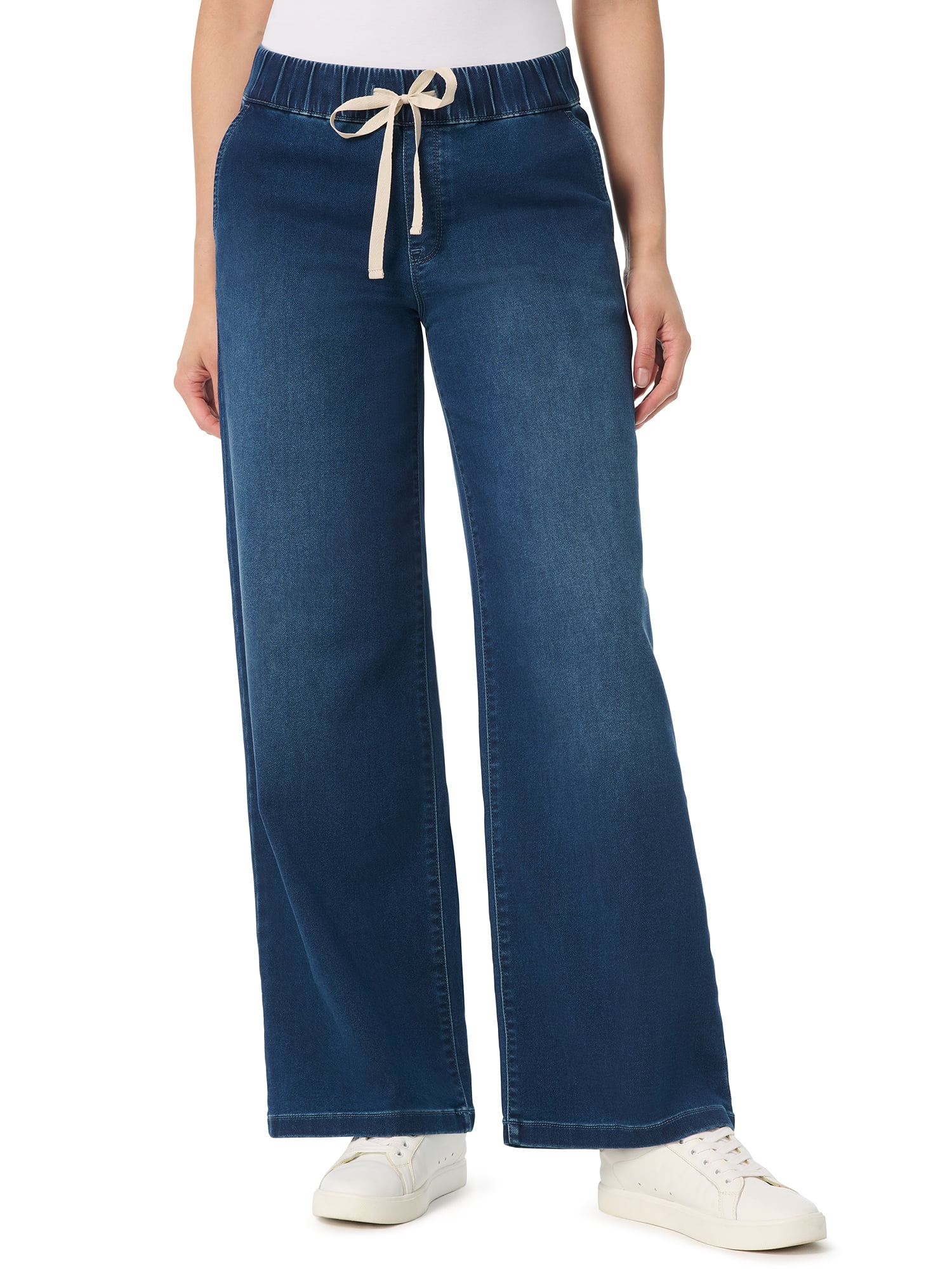 Gloria Vanderbilt Swan Series Women's Drawstring Wide Leg Jeans, Sizes ...