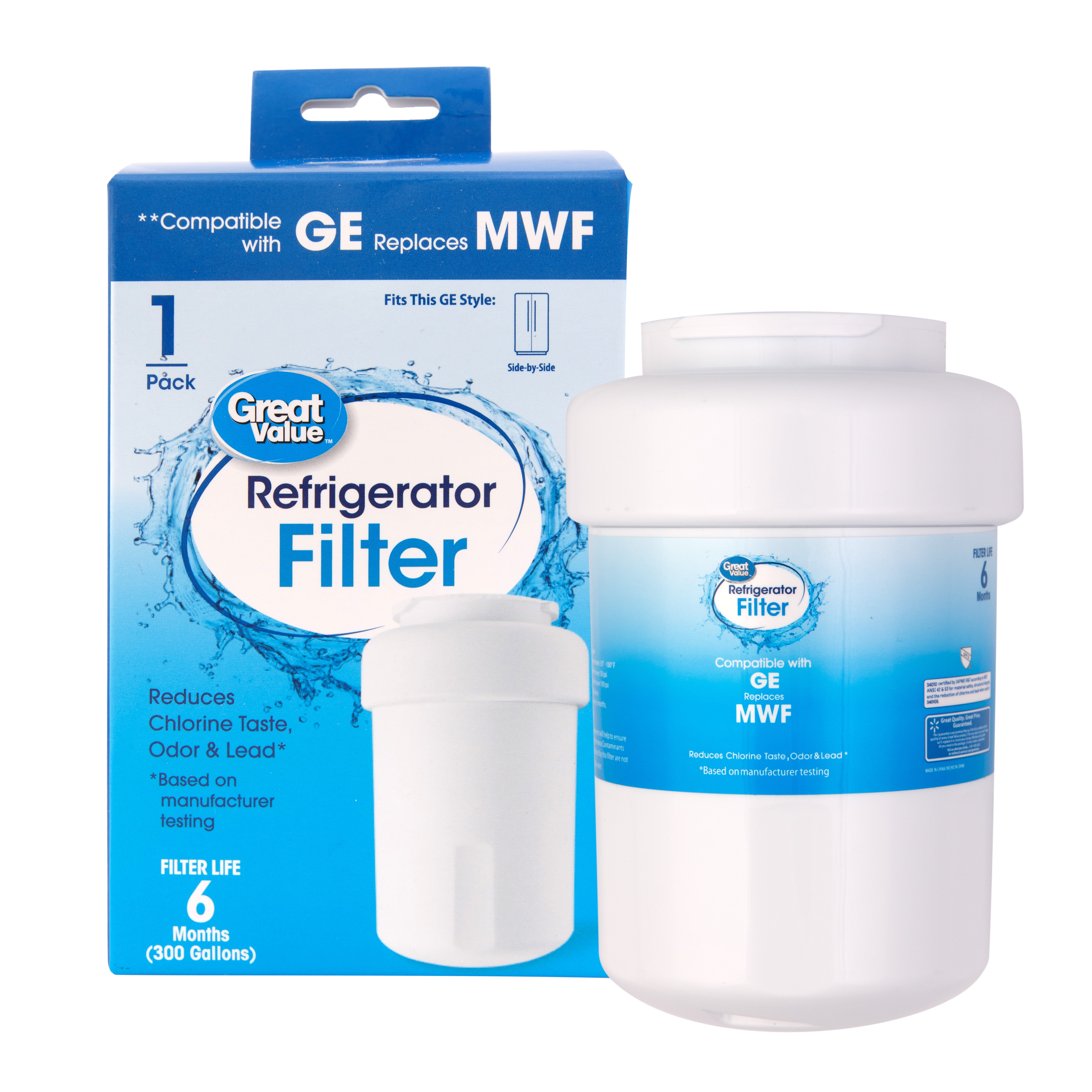 Great Value Replacement Water Filter for GE SmartWater MWF MWFP GWF 0.5 ...