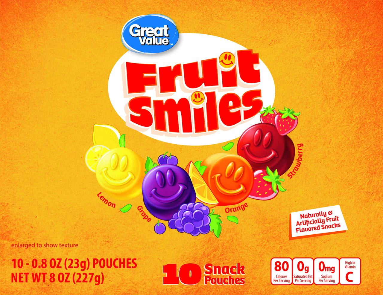 Great Value Original Fruit Smiles, 10 Count - Walmart Business Supplies