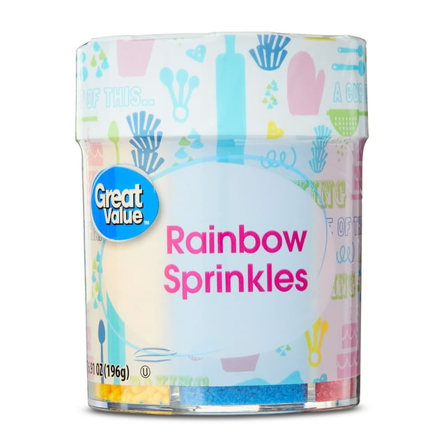 Great Value 6-Cell Rainbow Sprinkles, 6.91 oz - Walmart.com