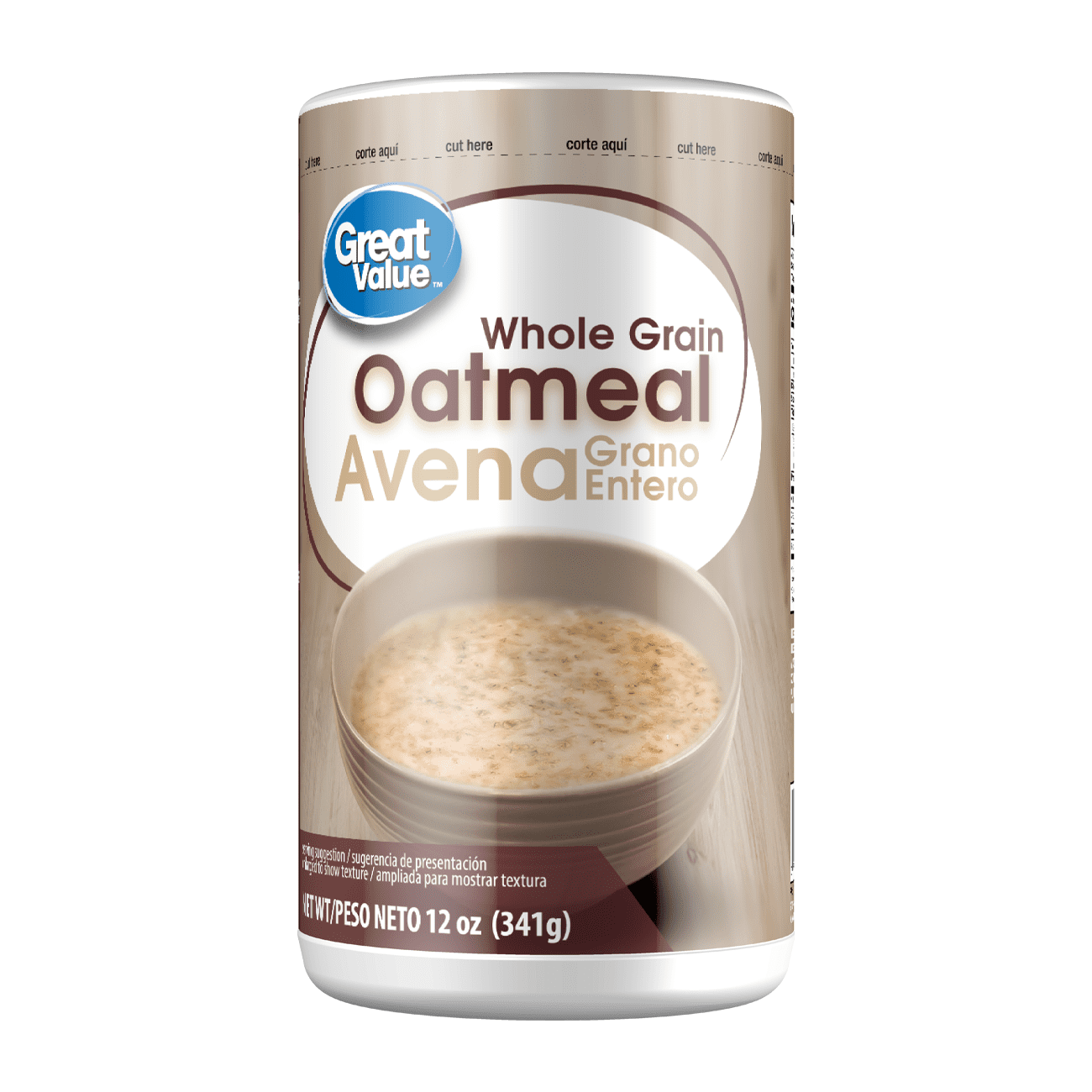 Great Value Wholegrain Oats, Instant Hot Breakfast Cereal, 16 oz ...