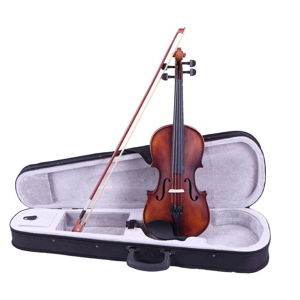 GV200 4/4 Classic Solid Wood Violin Case Bow Violin Strings Rosin ...