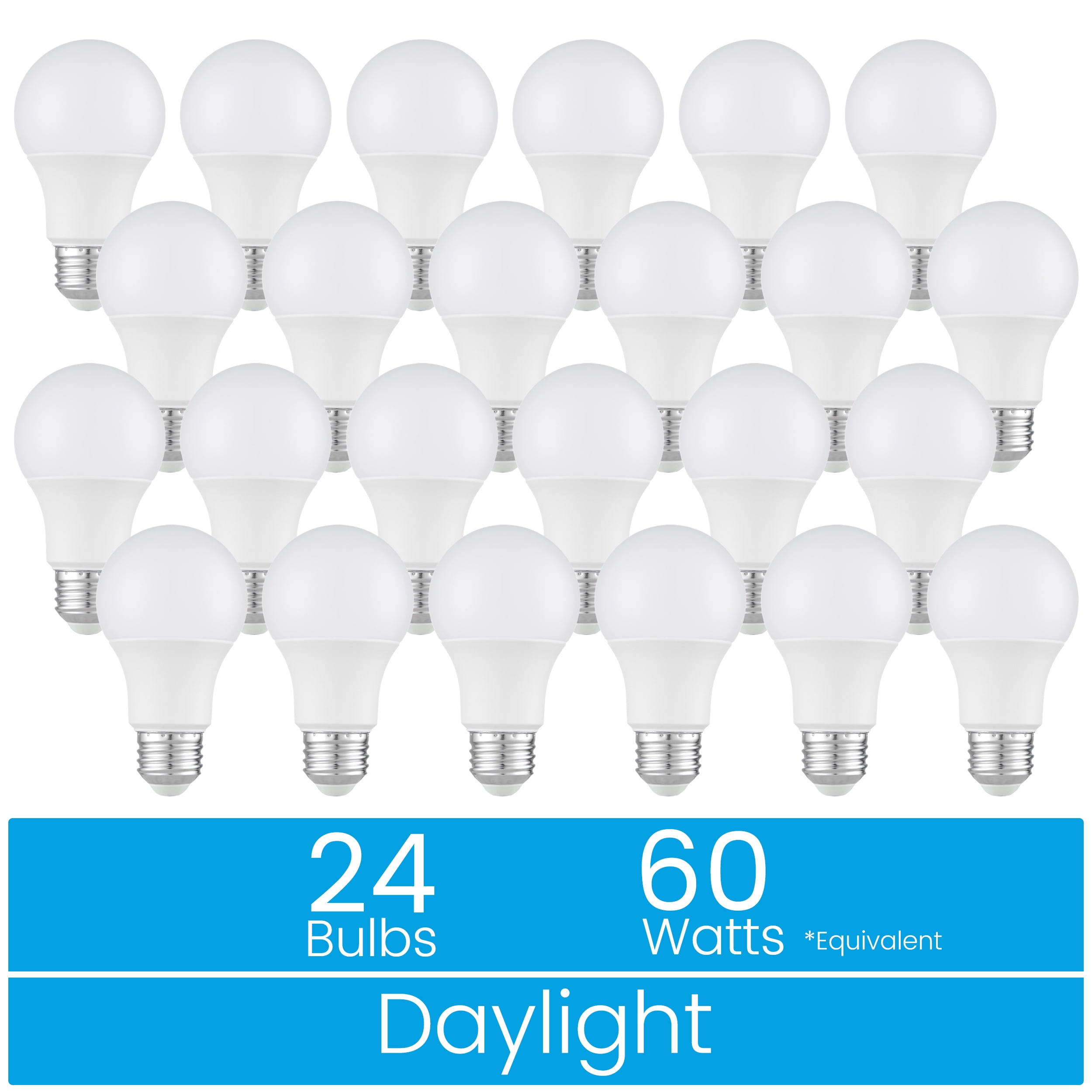 Great Value A19 LED 9W (60W Equivalent) Daylight E26 Medium Base ...