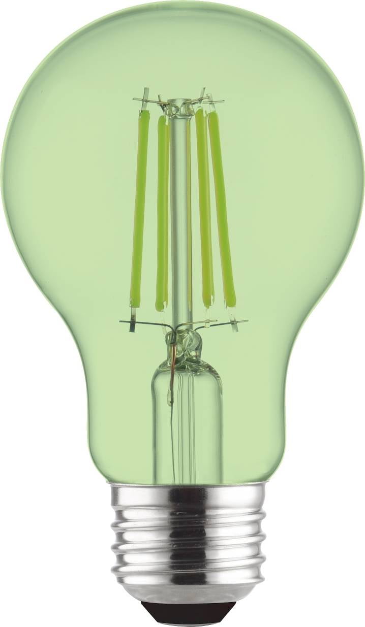 Great Value LED Green Color Light Bulb, 7.5 Watts A19 Lamp E26 Medium ...