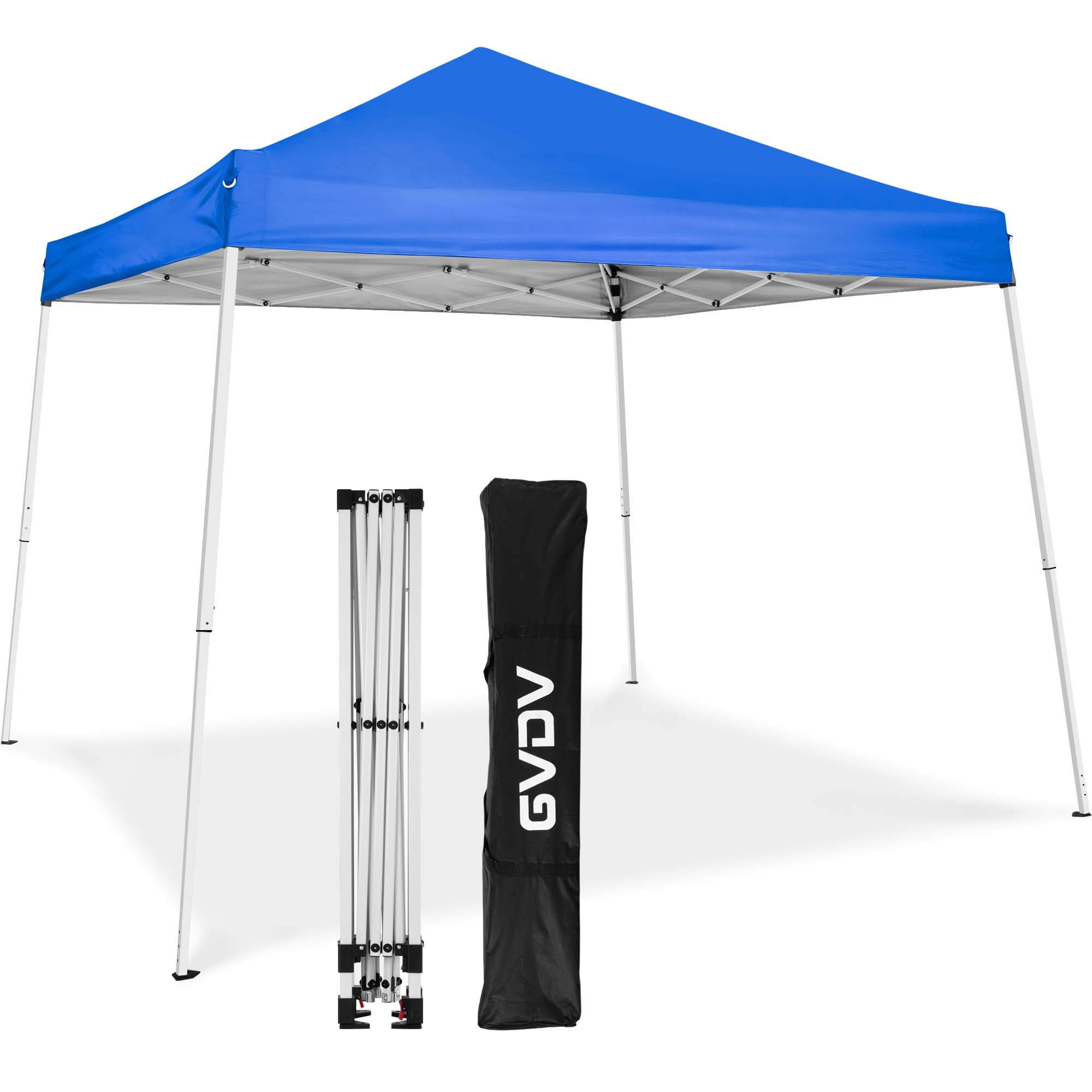 GVDV 10x10 ft Pop up Canopy Tent, Slant Leg Outdoor Canopy with Carry ...