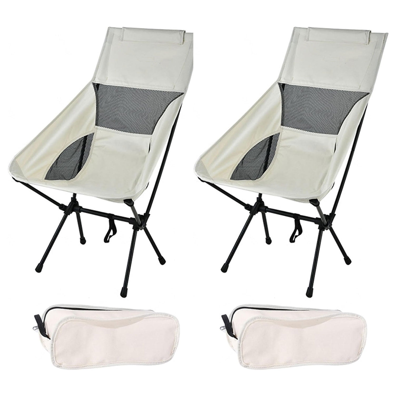 GVDV 2Pack Oversize High Back Camping Chair, Lightweight, Portable ...