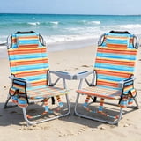 GVDV Backpack Beach Chair Set of 2, Portable Folding Beach Chair with ...