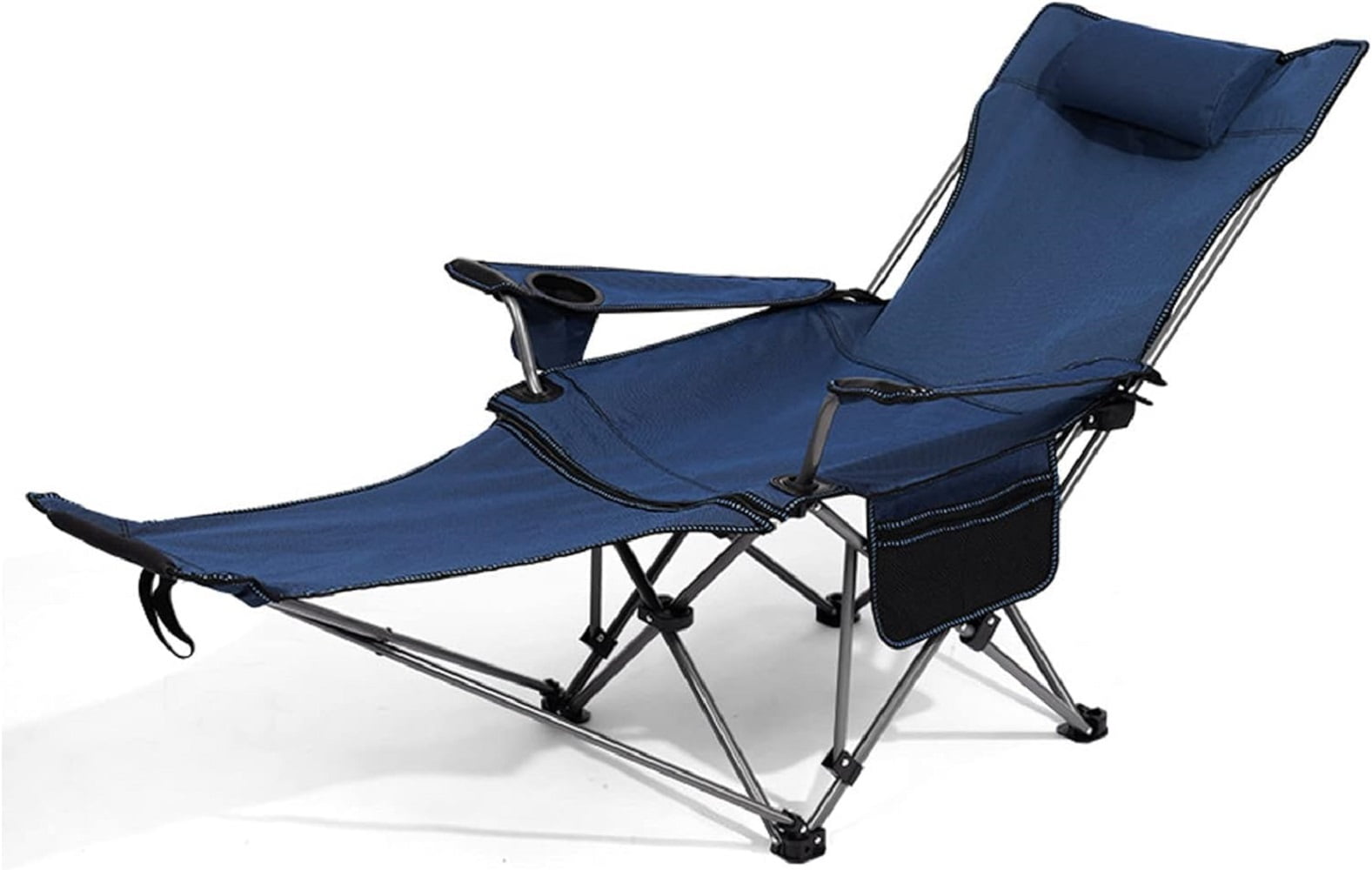 GVDV High Back Recliner Camping Chair with Cup Holder, Comfortable ...