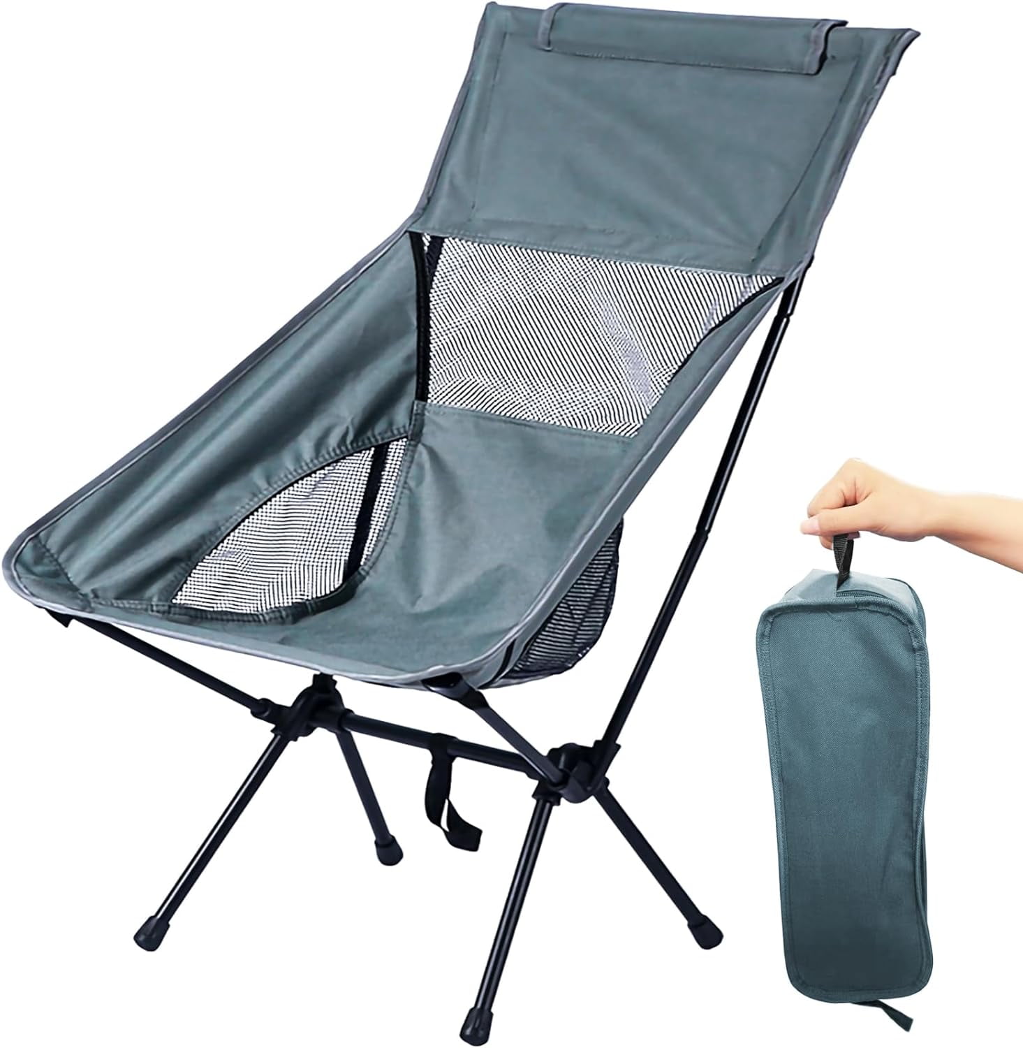 GVDV Compact Backpacking Chair, Portable, Lightweight Hiking & Beach ...
