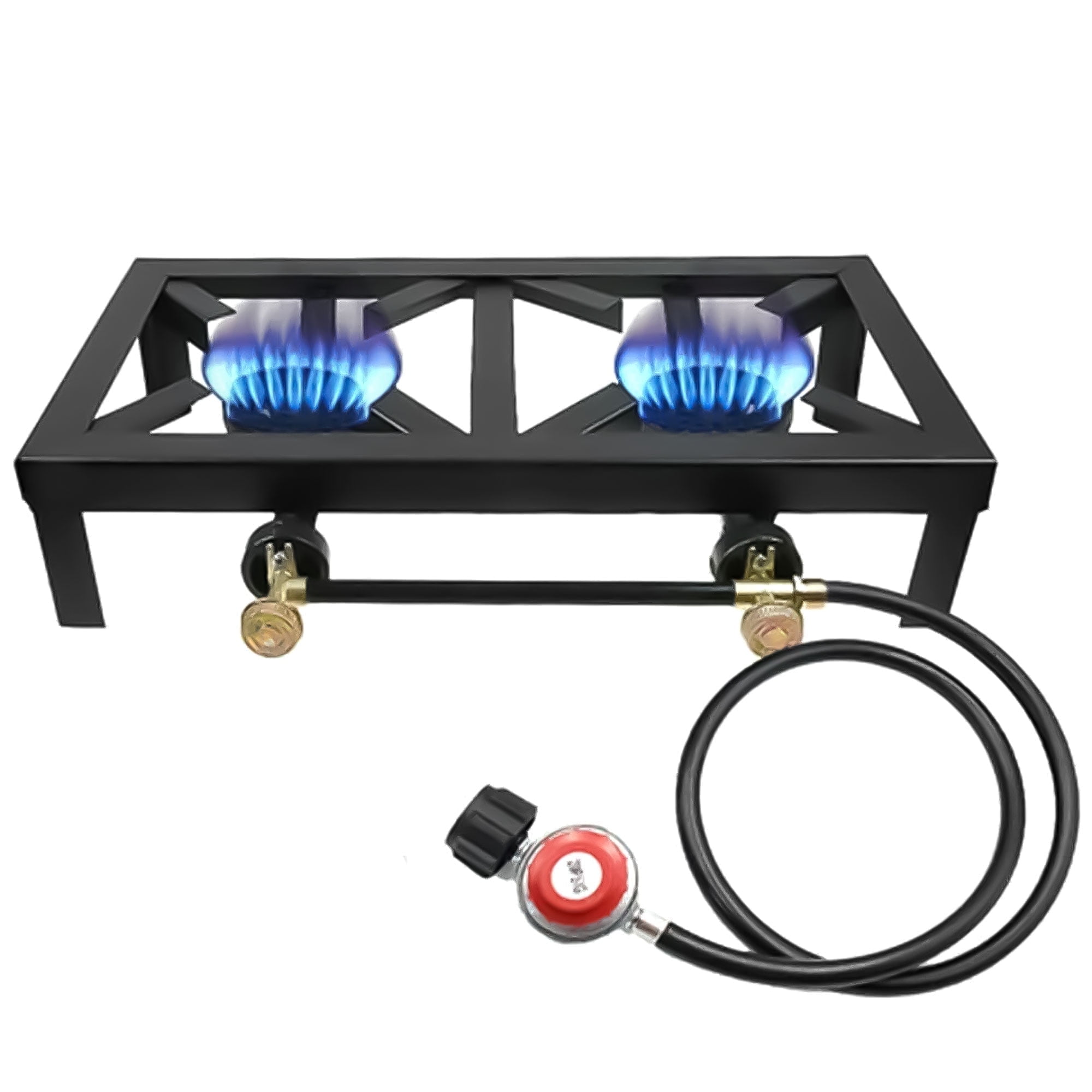 GVDV Outdoor Double Burner, Portable Camping Gas Stove Propane Cooker ...