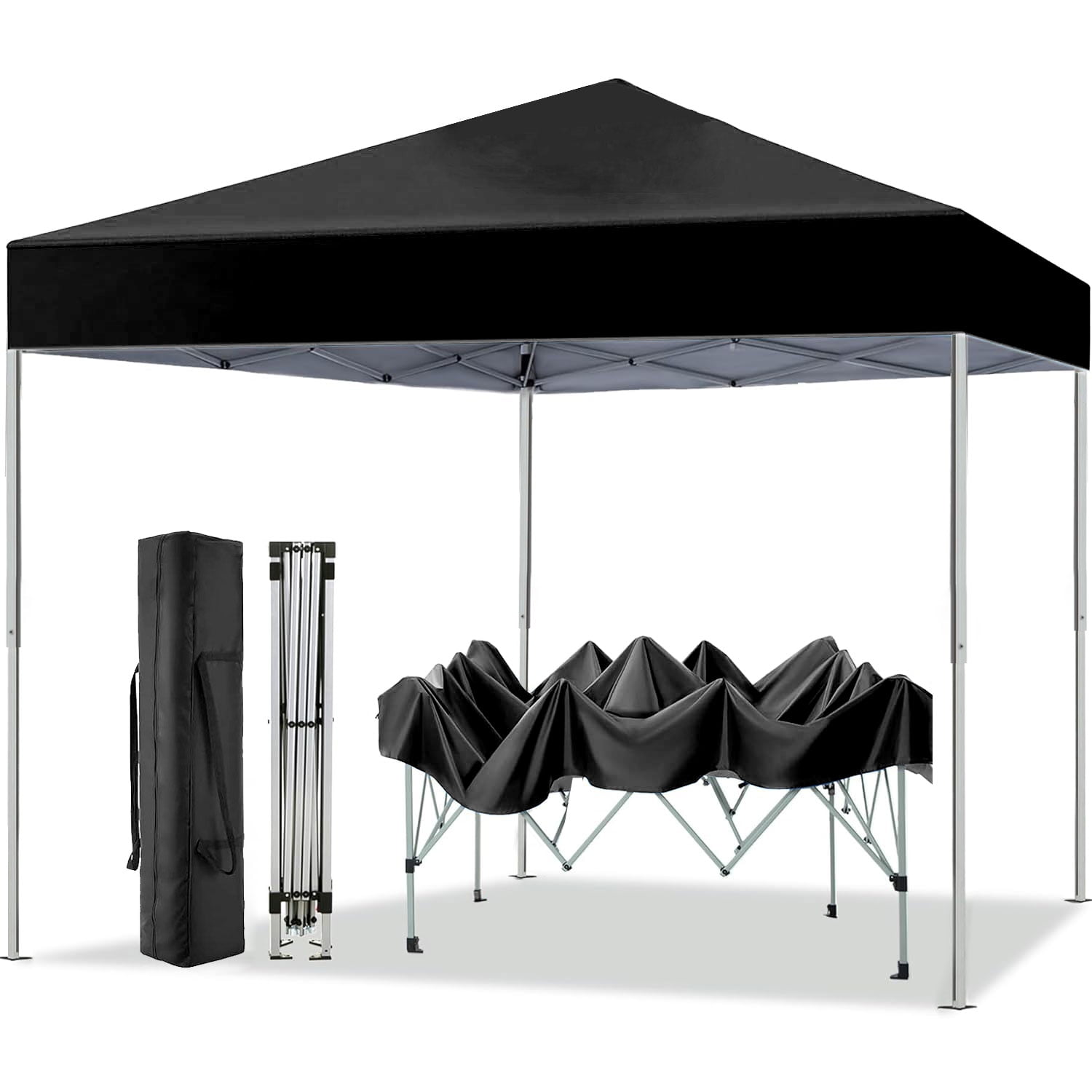 GVDV Easy Pop Up Outdoor Canopy 10'x10' Tent, UV-Resistant Camping Sun ...