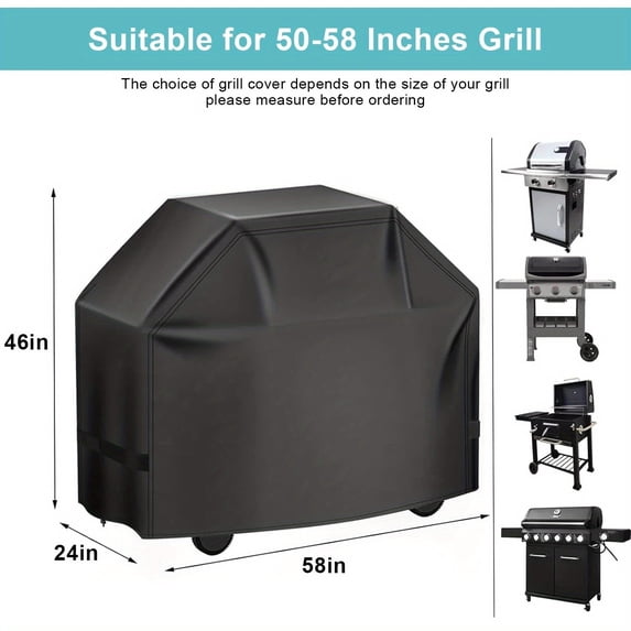 GVDV PVC BBQ Grill Cover, Waterproof Rip-Proof UV-Resistant with ...