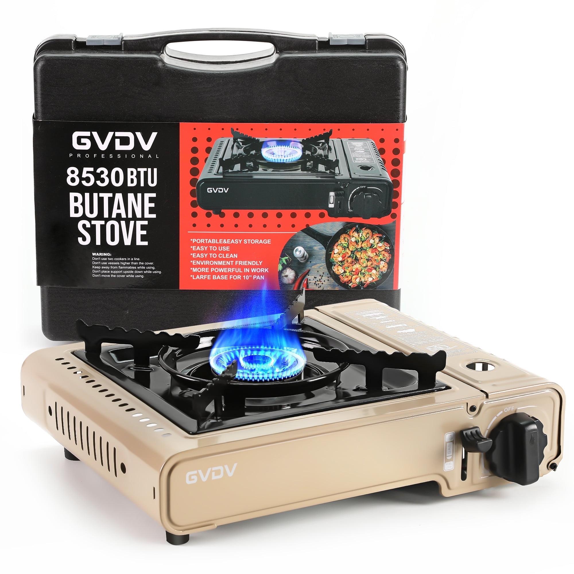 "GVDV Portable Butane Gas Stove, Single Burner, Lightweight Compact ...