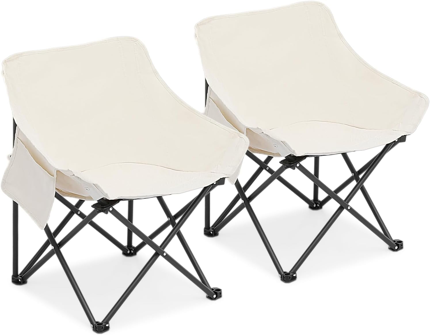 GVDV Lightweight Foldable Lawn Camping Chair for Adults, 2pcs Portable ...