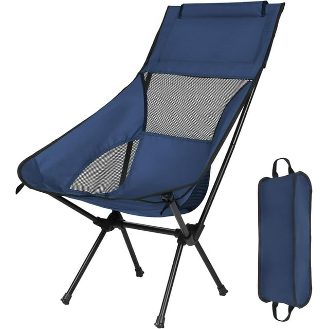 GVDV Portable Ultralight High Back Folding Camping Chair, Aluminum ...