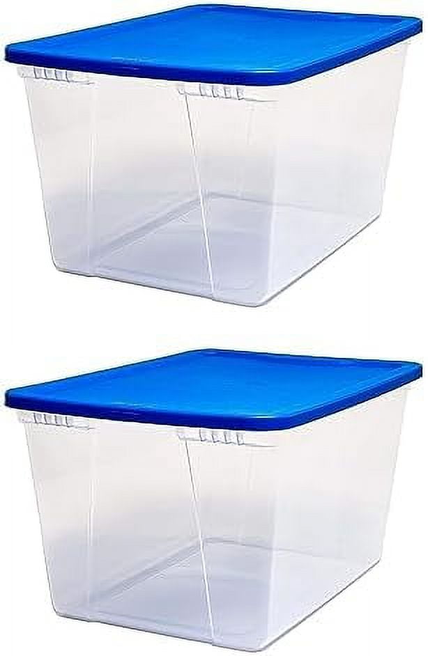 GVJMTKP 12 Quart Snaplock Clear Plastic Tote Container Bin with Secure ...