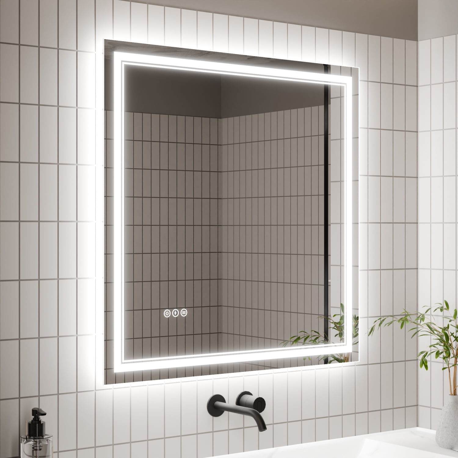 GVJMTKP LED 36x36 inch Bathroom Vanity Mirrors with Lights Mirrors for ...