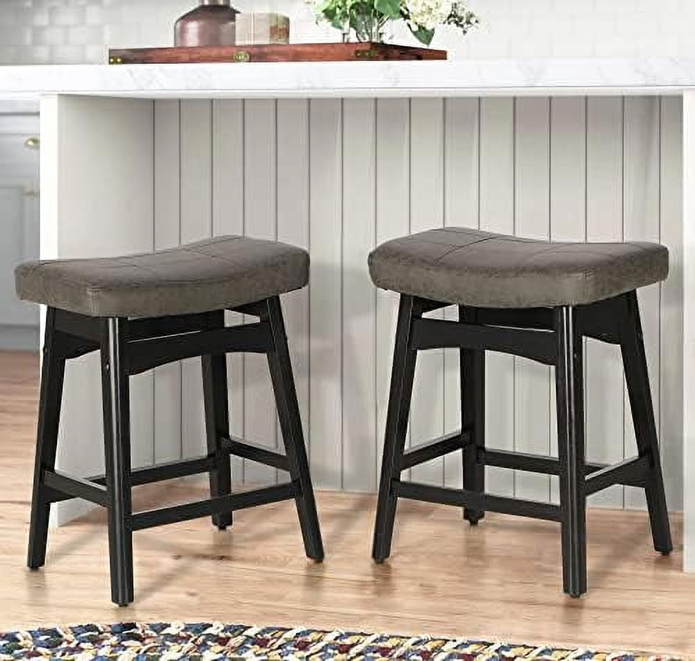GVJMTKP Solid Wood Stools Set of 3 for Kitchen Counter Height Barstools ...