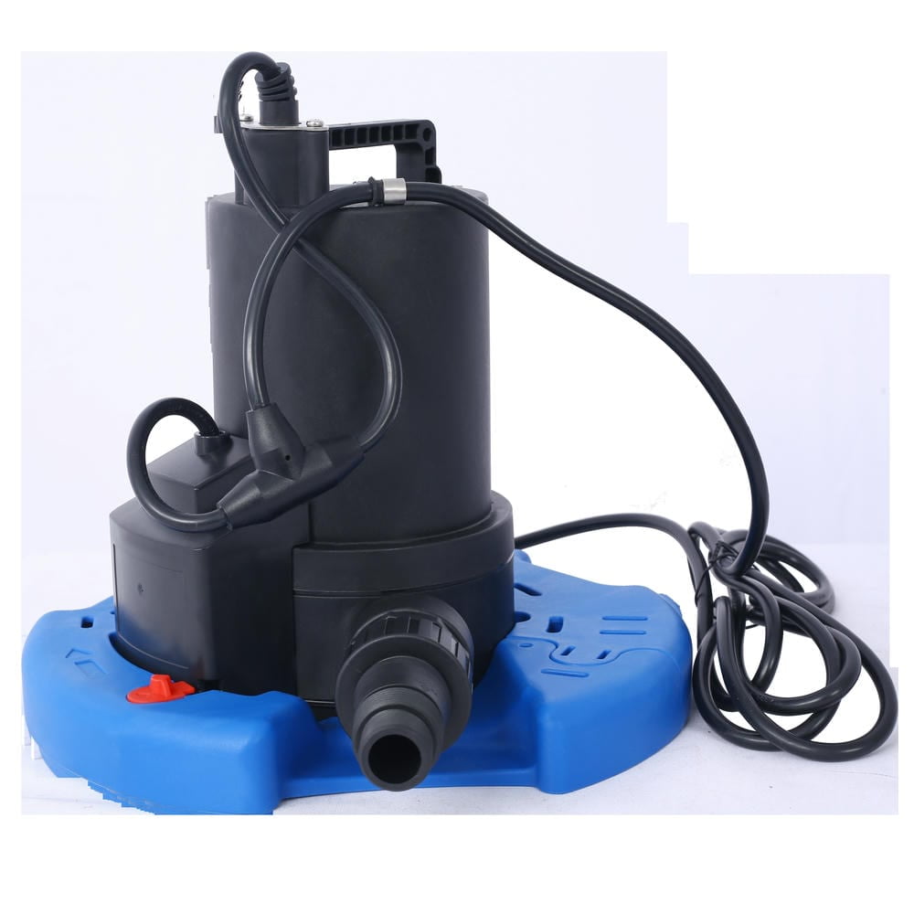 GVN 1/4 Hp Automatic Swimming Pool Cover Pump 120 V Submersible With 3/4 Check Valve Adapter1850 ...