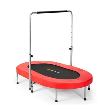 Costway 36'' Indoor Kiddie Fitness Trampoline with LED, Bluetooth ...