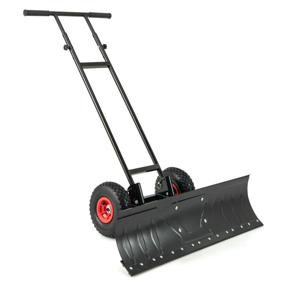 GVN 36 Inches Snow Shovel with Wheels and Adjustable Angle-Black ...