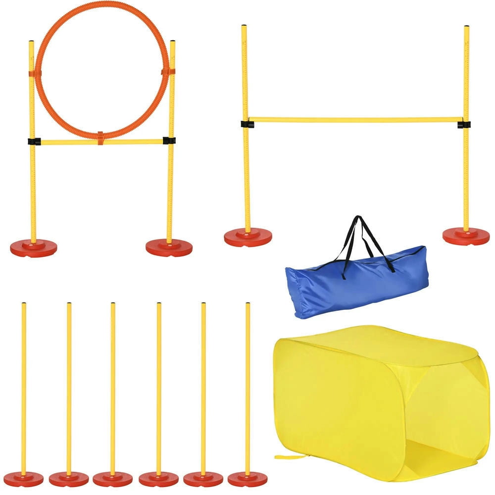 GVN 4-Piece Dog Agility Training Equipment Doggie Obstacle Course with ...