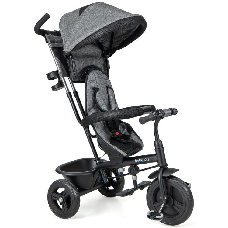 GVN 4-in-1 Baby Trike Kids Tricycle with Removable Canopy and ...