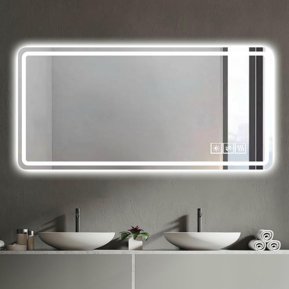 GVN 48*24 inch Bathroom Vanity Mirror with Rounded Corners and ...