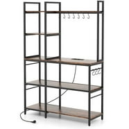 Uforic 6-Tier Kitchen Bakers Rack Microwave Stand - Black - Walmart.com