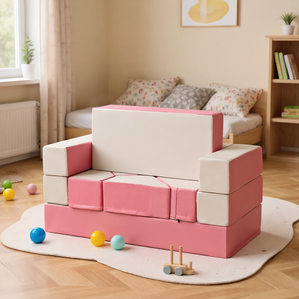 GVN 8 Pieces 4-in-1 Crawl Climb Foam Shapes Toddler Kids Playset ...